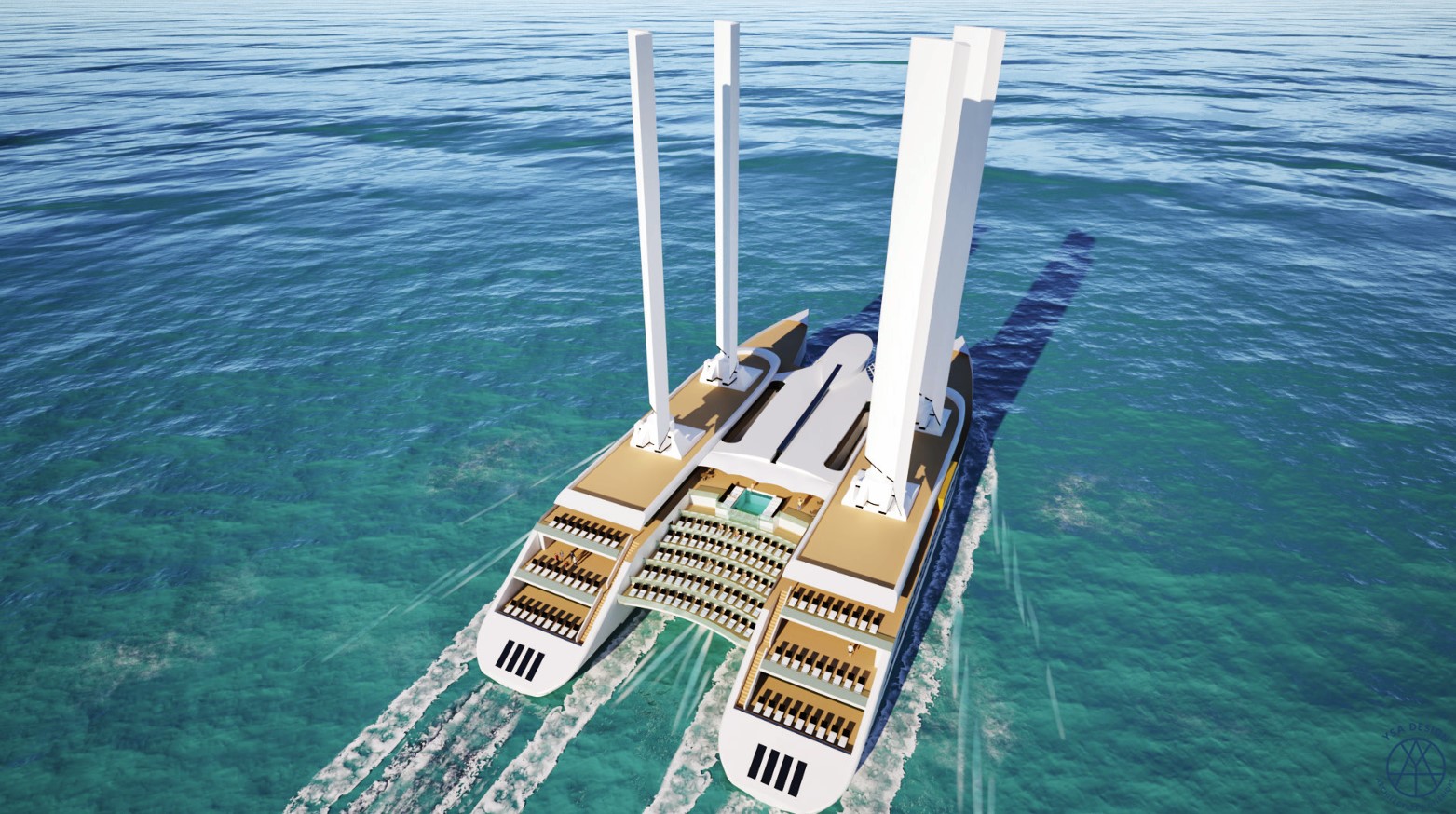 YSA Design offers vision for the sail powered cruise ship catamaran - j ...